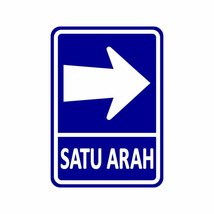 Promo Rambu Plang Informasi Satu Arah 35cm x 50cm Plat Alumunium - Kota ...