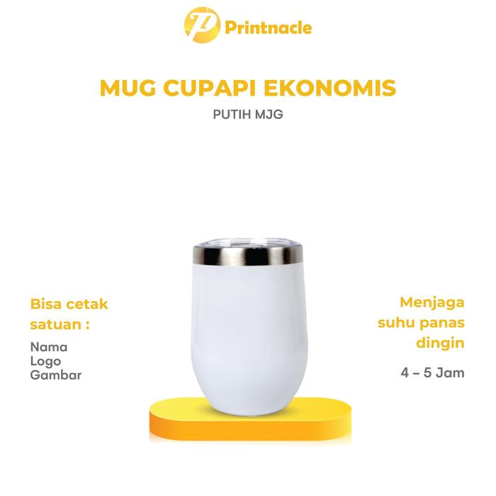 Jual Tumbler Mug Egg Cupapi Ekonomis FREE Cetak Nama Logo Karakter ...