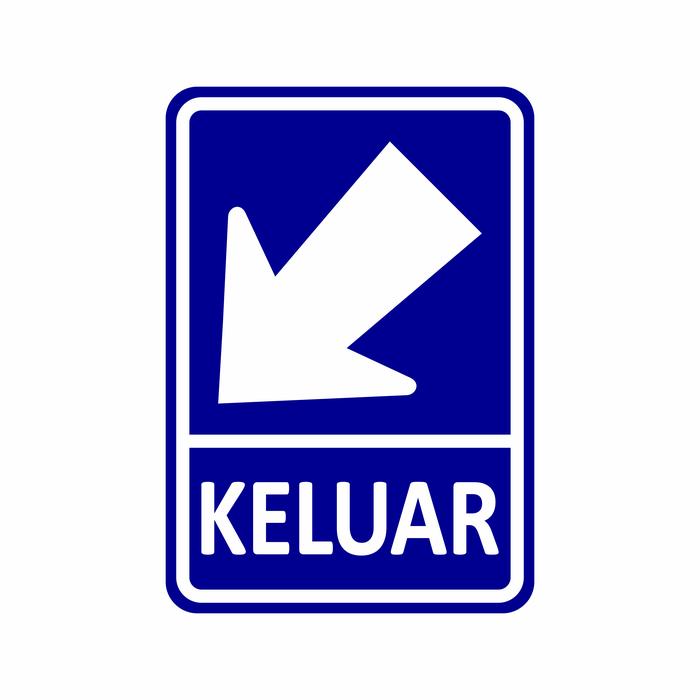 Promo Rambu Petunjuk Arah Keluar 35cm x 50cm Plat Alumunium - Kiri ...