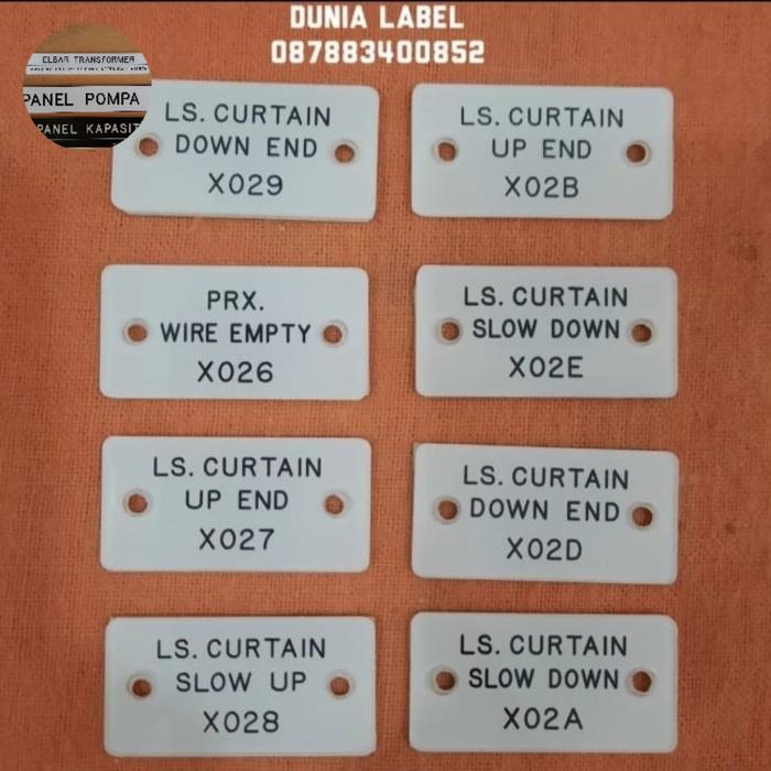 Jual Name Plate Acrylic, Bisa Custom design untuk Panel Listrik ...