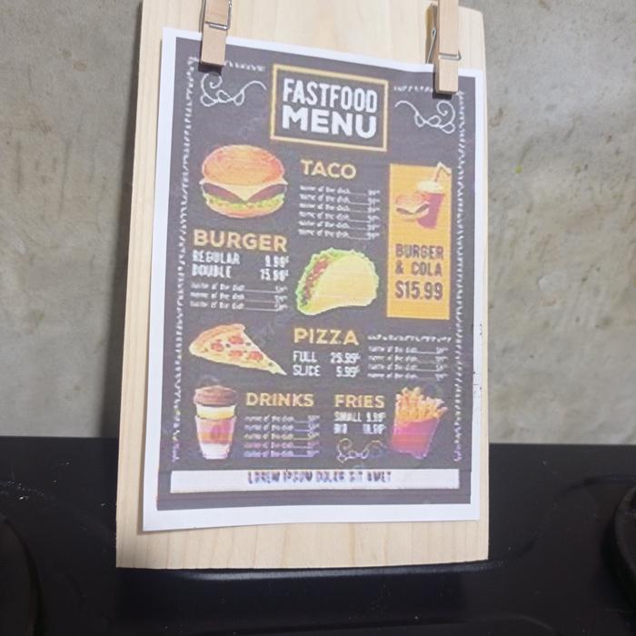 Jual wooden menu board cafe resto / papan menu makanan minuman kafe ...
