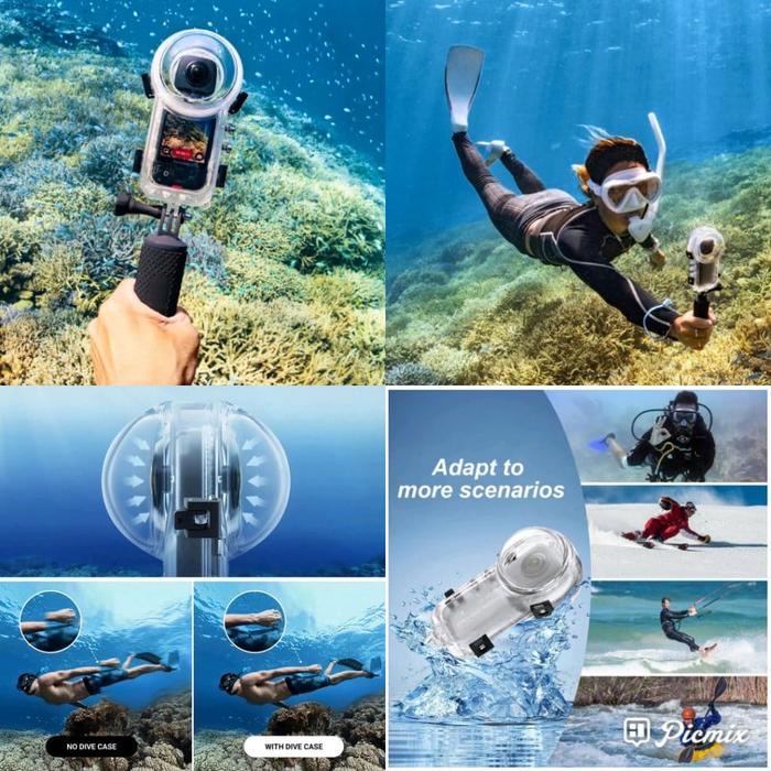 Jual Insta360 One X3 Dive Case Diving Housing Waterproof Insta 360 X3 ...