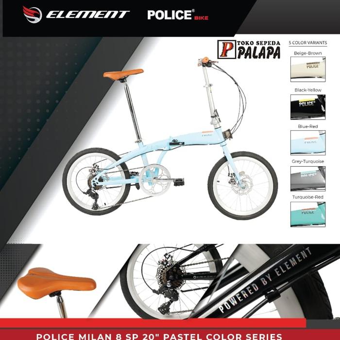 Jual SEPEDA LIPAT 20 ELEMENT POLICE MILAN PASTEL COLOR SERIES - Kab ...