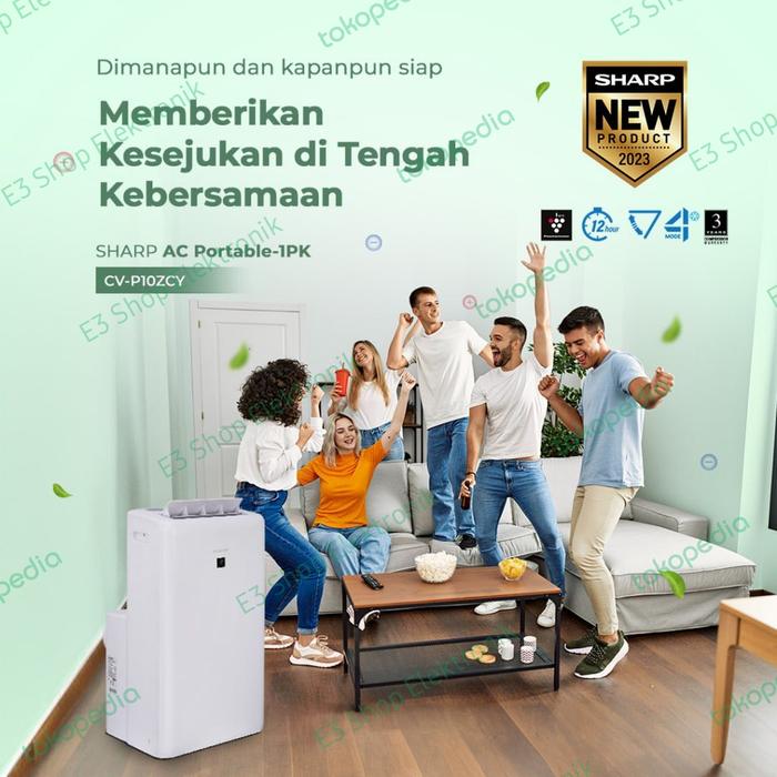 Promo Ac Sharp Portable 1PK CV-P10ZCY Plasmacluster CV Series CV P10 ZCY Cicil 0% 3x - Jakarta ...