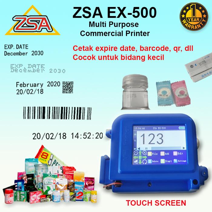 Jual Printer Cetak Tanggal Kadaluwarsa, Expire Date, Barcode, ZSA EX-500 - Jakarta Utara ...