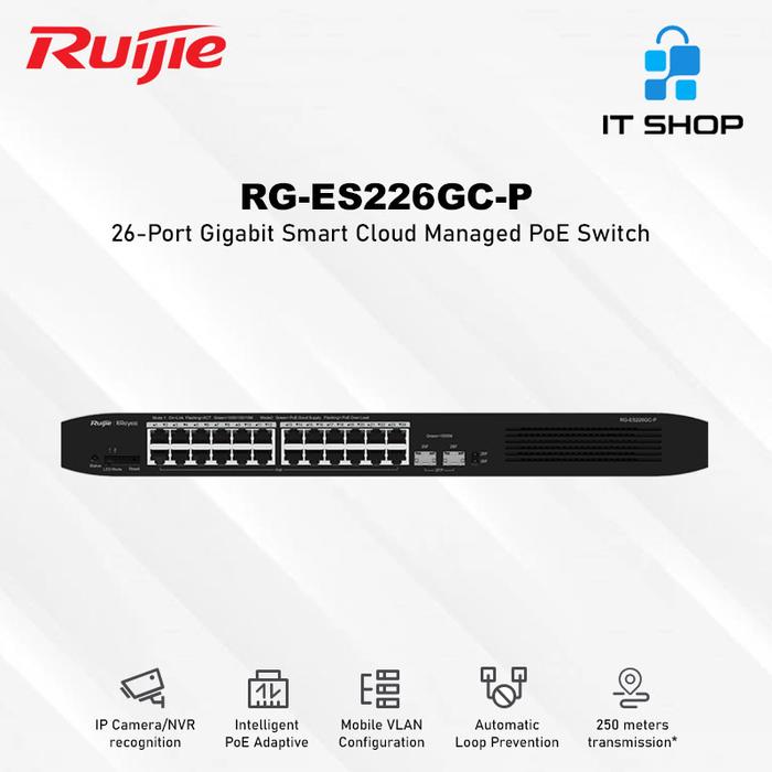 Promo RUIJIE 26-Port Gigabit Smart PoE Switch RG-ES226GC-P Cicil 0% 3x ...