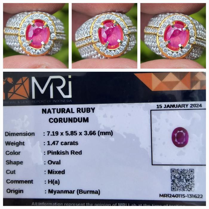 Jual Batu Ruby Burma Myanmar Memo 1.47 crt - Jakarta Timur - Azhar GemStore | Tokopedia