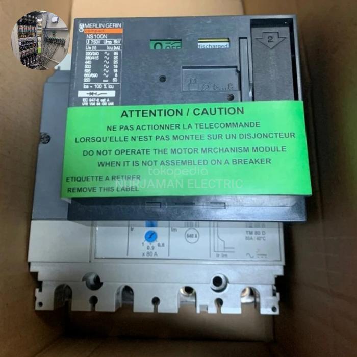 Jual Mccb Merlin Gerin NS100N NS100 N 4P 63A Komplit Motorized Uvr Aux ...
