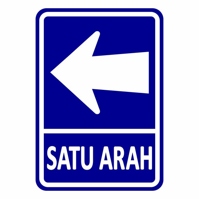 Jual Rambu Plang Informasi Satu Arah 35cm x 50cm Plat Alumunium - Kota ...