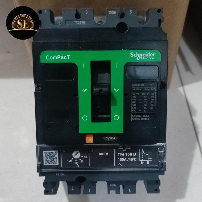 Jual MCCB / BREAKER SCHNEIDER NSX100H 3P 100A 3phase LV429670 70ka ...