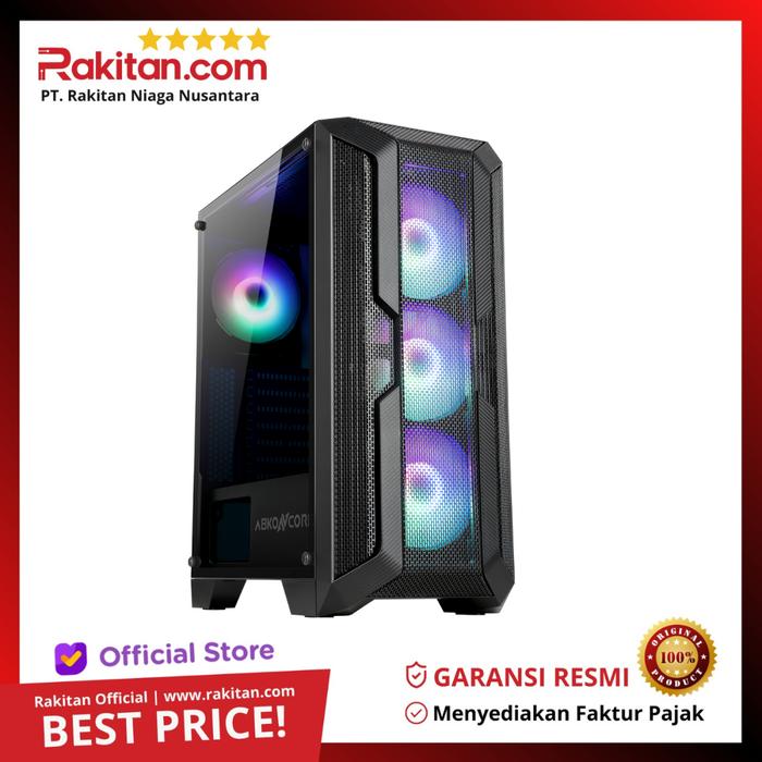 Promo CASING Abkoncore Helios H250X - Front Panel - ABS/ Tempered Glass ...