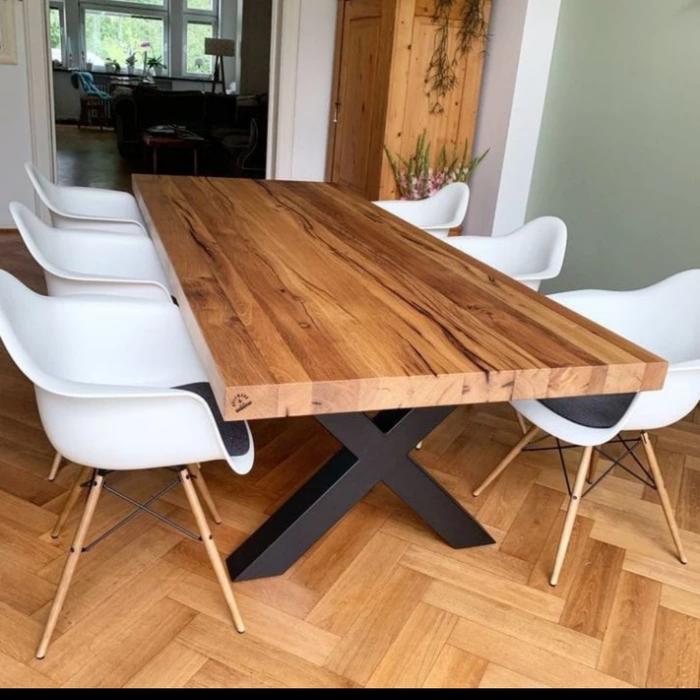 Jual meja makan meja meeting kayu jati asli tebal 3 cm - Kab. Lebak ...