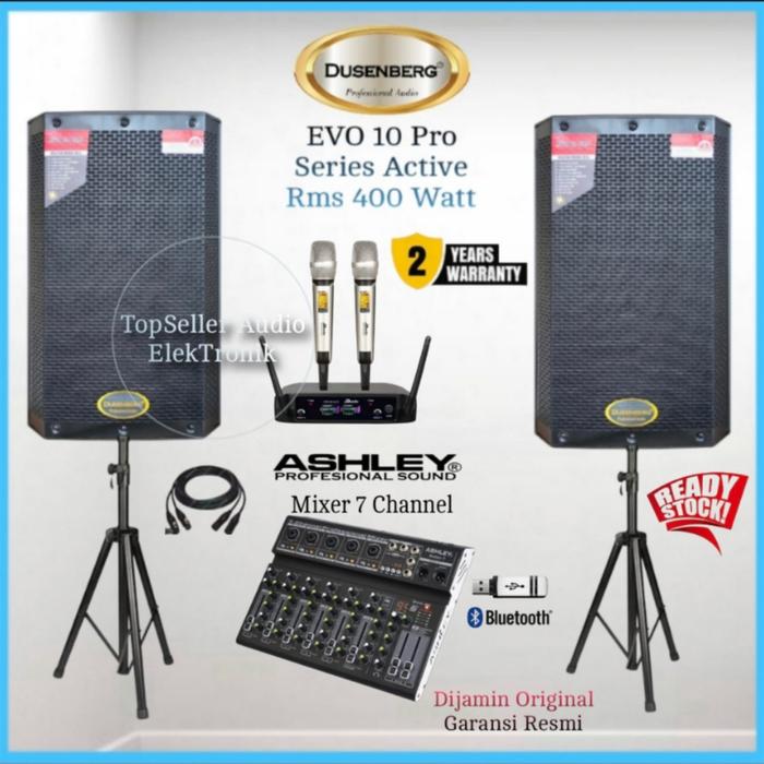 Promo Paket Sound System Speaker Aktif EVO 10 Dusenberg Cafe,Kantor ...