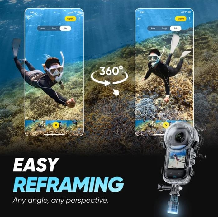 Jual Insta360 One X3 Dive Case Diving Housing Waterproof Insta 360 X3 ...