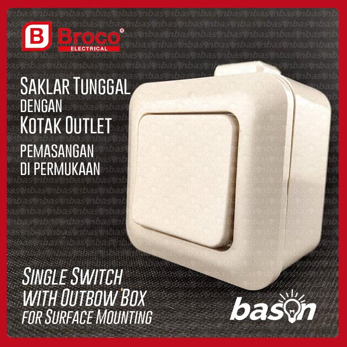 Promo BROCO Gracio Outbow Socket - Outlet Tempel Saklar Stop Kontak ...