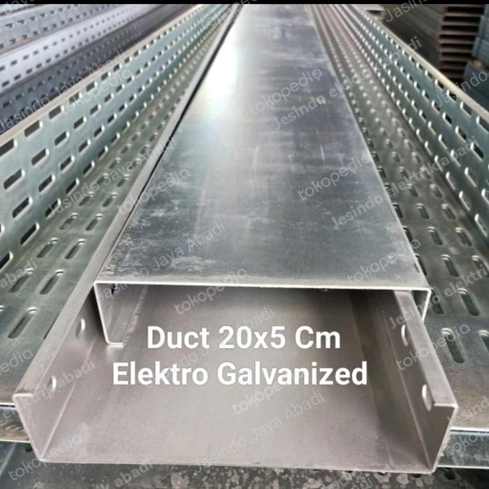 Jual cable duck Tanpa lubang 200 x 50 x 3000mm + cover electro galvanis ...