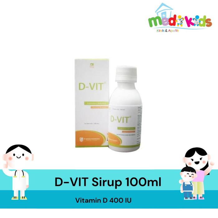 Jual D-VIT Sirup 100ml Vitamin D3 400 IU Suplemen Kesehatan untuk Anak ...