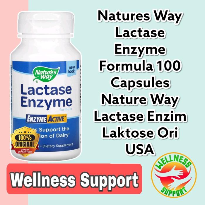 Jual Natures Way Lactase Enzyme Formula 100 Capsules Way Lactase Enzim ...