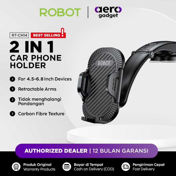 Promo ROBOT Car Holder HP RT-CH14 Dudukan HP Mobil Dashboard (new RT ...