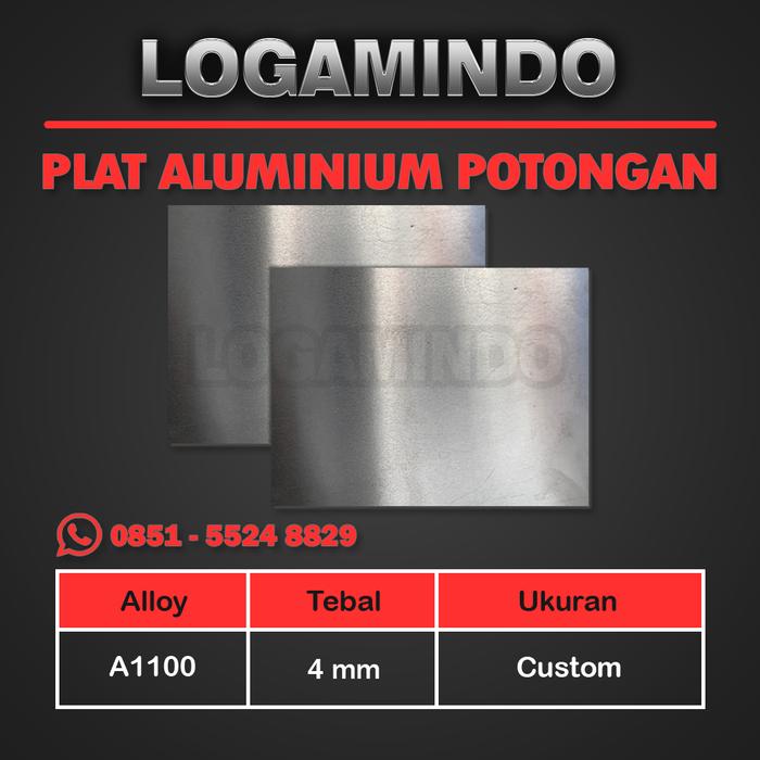 Jual Plat Aluminium Potongan Per CM tebal 4mm Alum Sheet Custom 4 mm ...