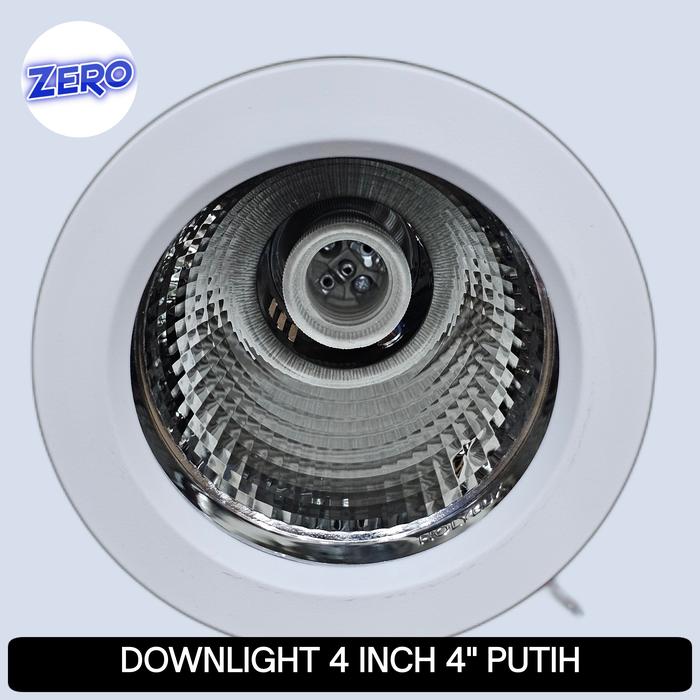 Jual DOWNLIGHT 4 INCH 4" KAP DOWNLIGHT E27 PUTIH RUMAH LAMPU TANAM ...