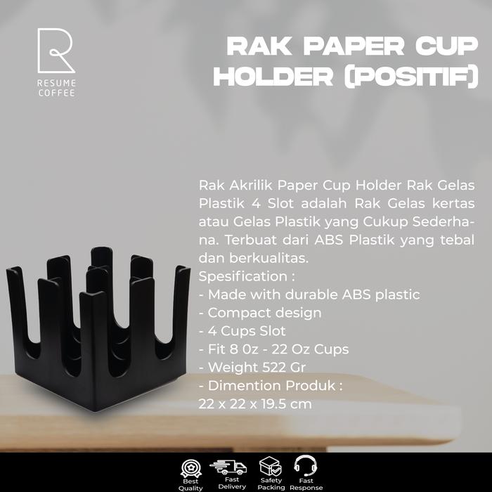 Jual Rak Paper Cup Holder ( POSITIVE) Akrilic hitam - Jakarta Selatan ...