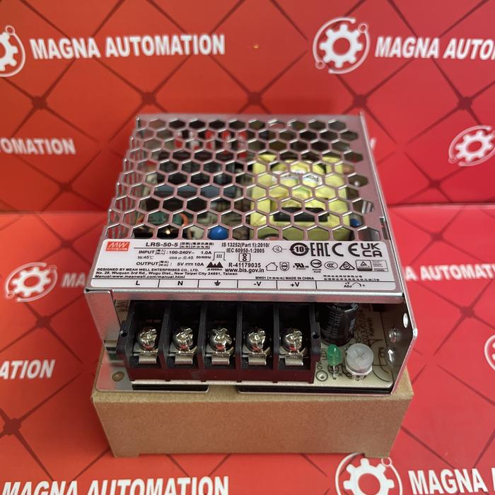 Jual Mean well LRS-50-5 MEANWELL 50W 5V 10A POWER SUPPLY NES LRS cctv - Jakarta Selatan - Magna ...