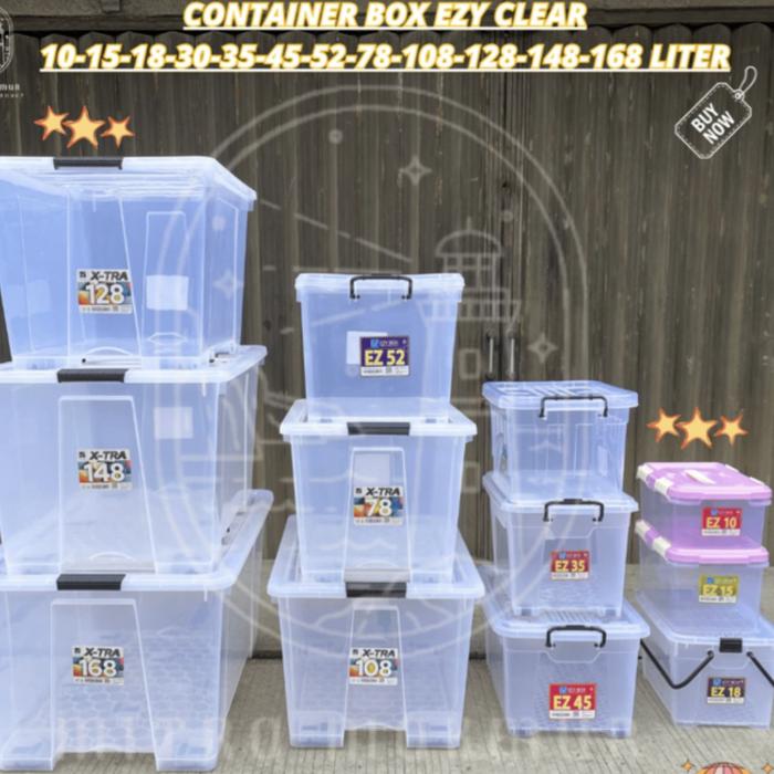 Jual Storage Box Ezy CB 45 Liter Roda Bening Tebal Kotak Container ...