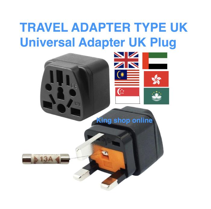 Promo Colokan steker adapter KONVERTER UK Arab, Hongkong, Singapore ...
