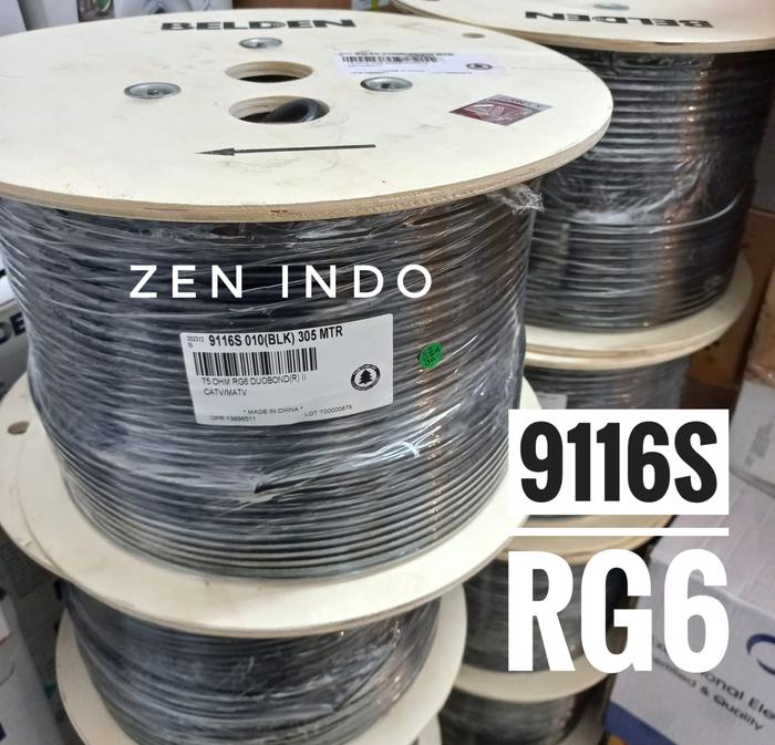 Jual Kabel TV CCTV RG6 Coaxial Belden 9116S 1 roll 305 M - 100M ...