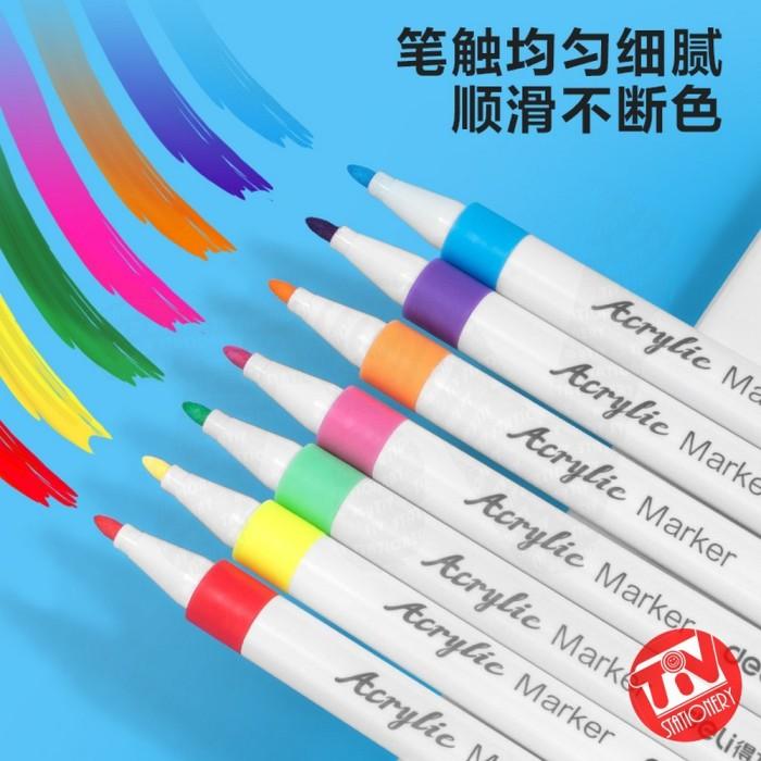 Jual Spidol Deli Permanent Acrylic Marker Set 24 Colors Di Seller ...