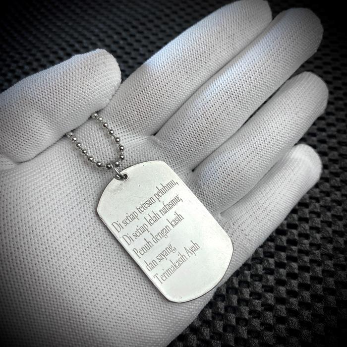 Jual Kalung Tentara Militer Abri Kalung Custom Nama Grafir Anti Karat ...