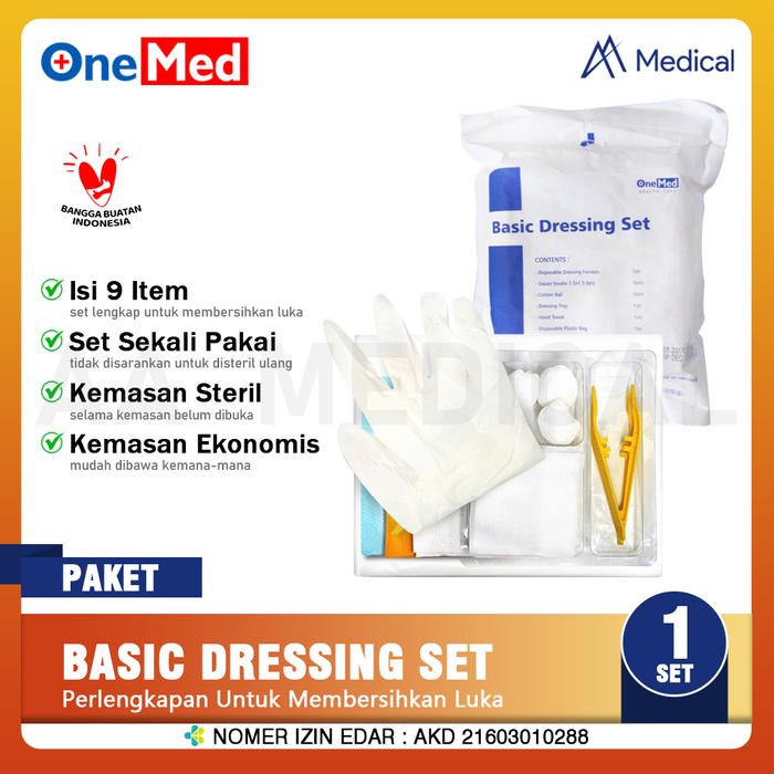 Jual ONEMED Basic Dressing Set Rawat Luka Disposable Set Sekali Pakai ...