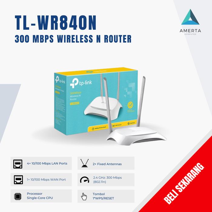 Jual Tp-Link Wireless N Router TL-WR840N 300Mbps - Kab. Rembang ...