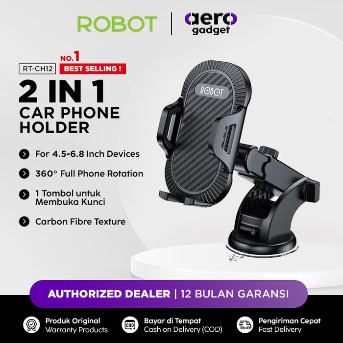 Jual Robot Car Holder Hp Handphone Rt-ch12 Suction Cup Phone Holder ...