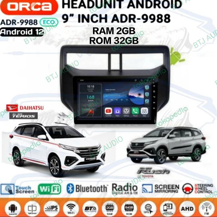 Jual HEAD UNIT ANDROID ORCA OEM TOYOTA RUSH/TERIOS 2018-NOW LAYAR 9 ...