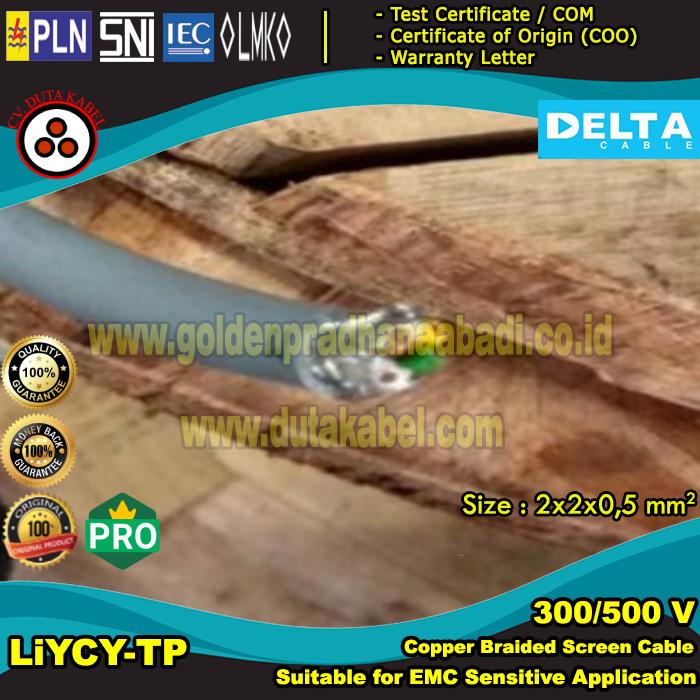 Jual Kabel LiYCY-TP 2x2x0,5 mm2 500V DELTA /2x2x0.5 mm2 mm Grey - Kab ...