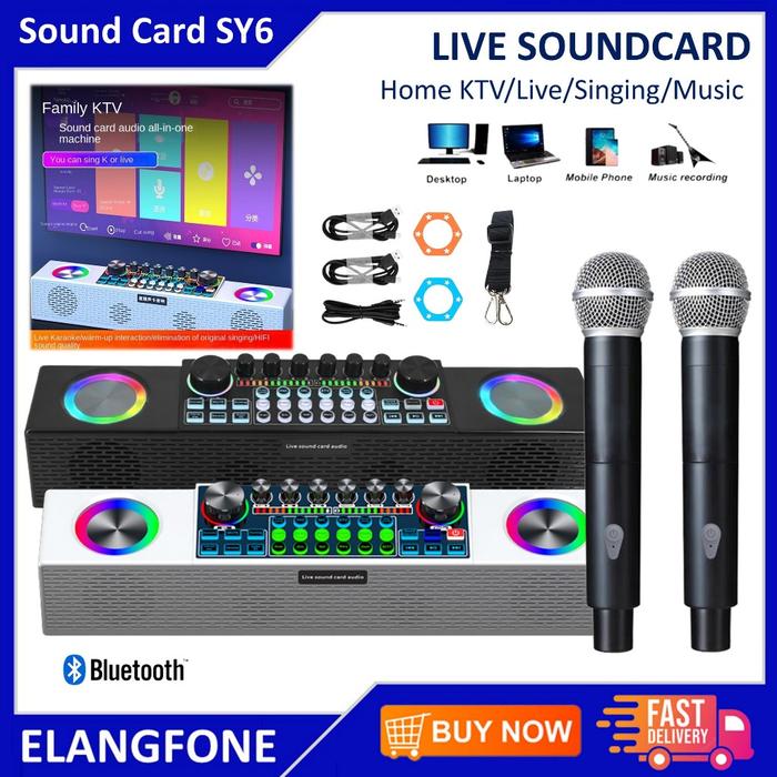 Promo Sound Card SY6 Soundcard Bluetooth Speaker All-in-One+Two ...