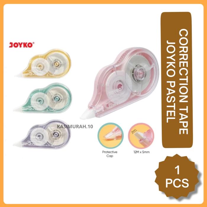 Jual Correction Tape Joyko CT-522PTL Pastel / Tip Ex Kertas Joyko 12 ...