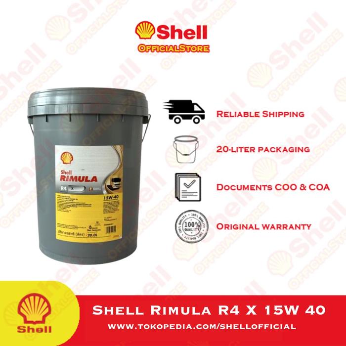Jual Shell Rimula R4 X 15W 40 - Heavy Duty Diesel Engine Oil - Kota ...