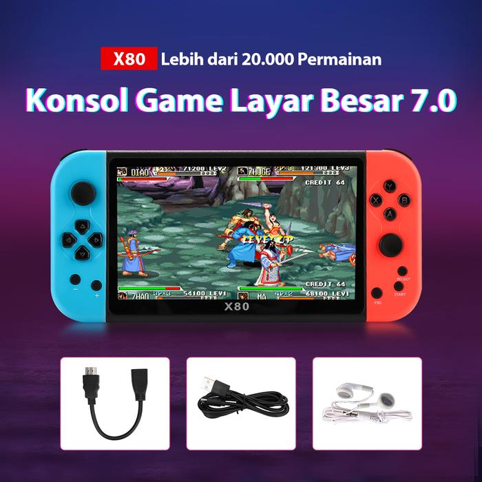Jual PSP X80 7Inch Game Console Retro Game Support For 8 Emulators ...