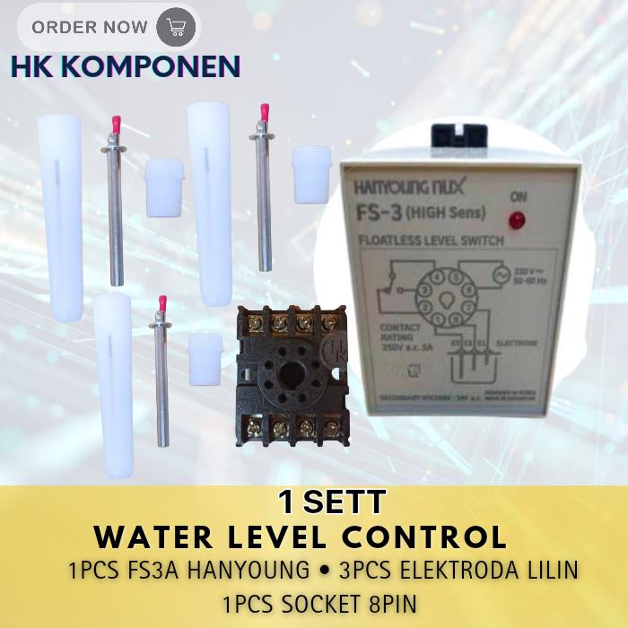 Jual 1sett wlc hanyoung / water level control / floatless switch sensor ...