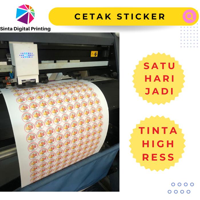 Jual Sticker Logo Stiker Custom A3+ Go Food Custom Ukuran Desain ...