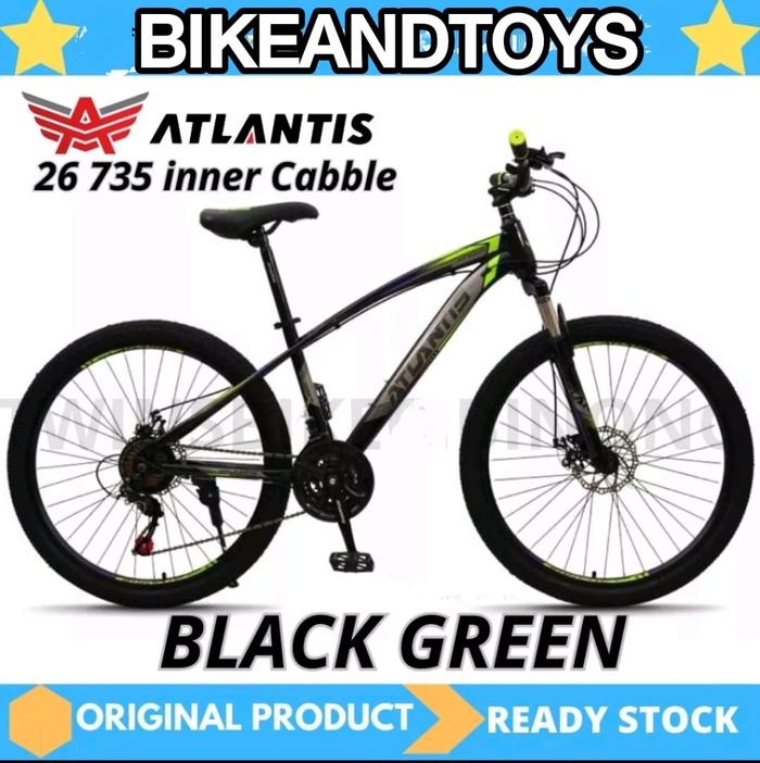 Jual Sepeda Gunung Atlantis MTB AT MT 26" 69G - 26-BlackGreen - Jakarta ...
