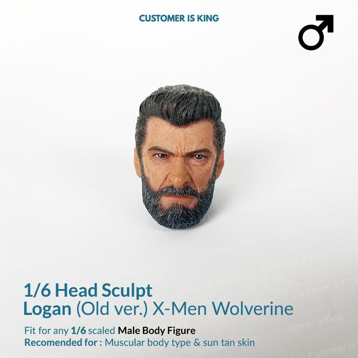 Jual 1/6 Head Sculpt Headsculpt HS Logan Wolverine X men Kitbash - Kota ...
