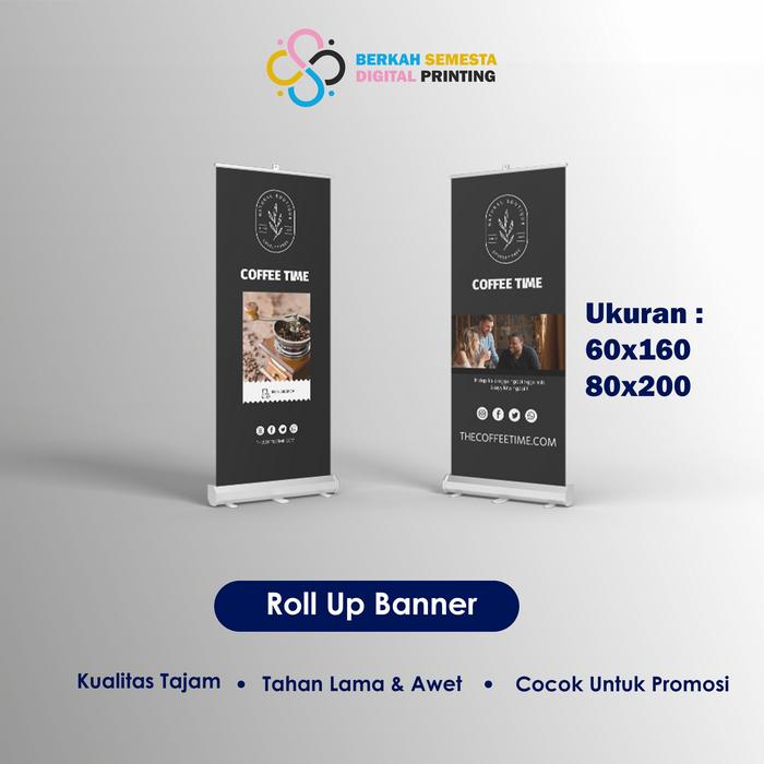 Jual CETAK ROLL UP / STAND BANNER / UKURAN 60X180 / 80X180 SEHARI JADI - 80x200, Flexy Korea ...