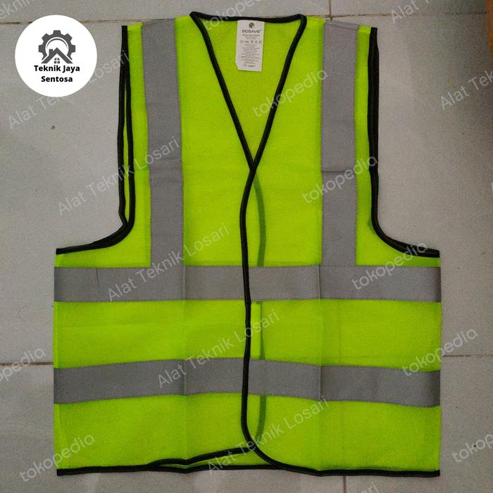 Jual Rompi Safety Hijau Jaring Gosave 4 Garis ROMI Jaring Gosave 4 Line ...