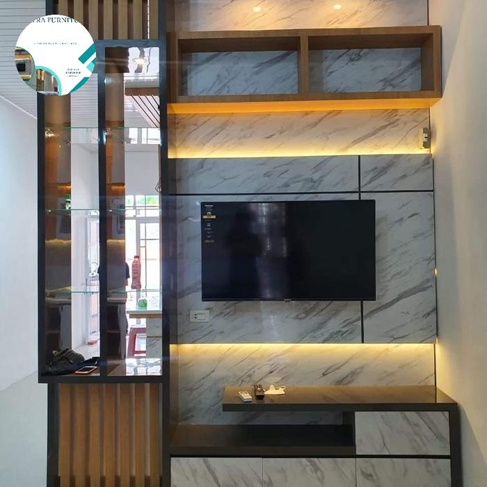 Promo backdrop tv rak tv gantung penyekat ruangan - Kota Bogor - mitra ...