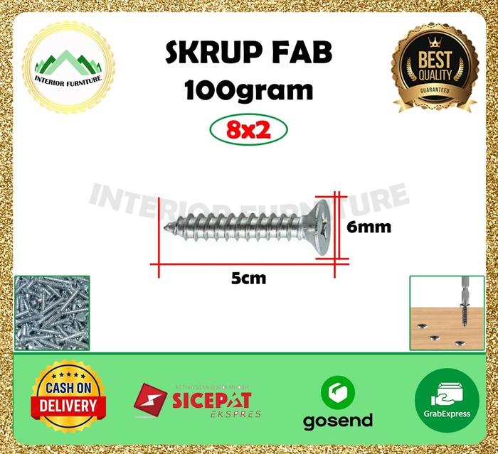 Jual Sekrup GYPSUM HARDEN kayu sekrup Triplek 6 x 2 (5 cm) isi 800 pcs ...