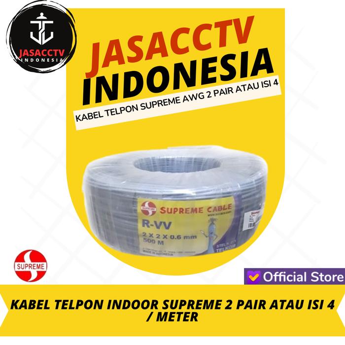 Jual Kabel Telpon Supreme AWG 2 Pair atau Isi 4 / permeter - Kota ...
